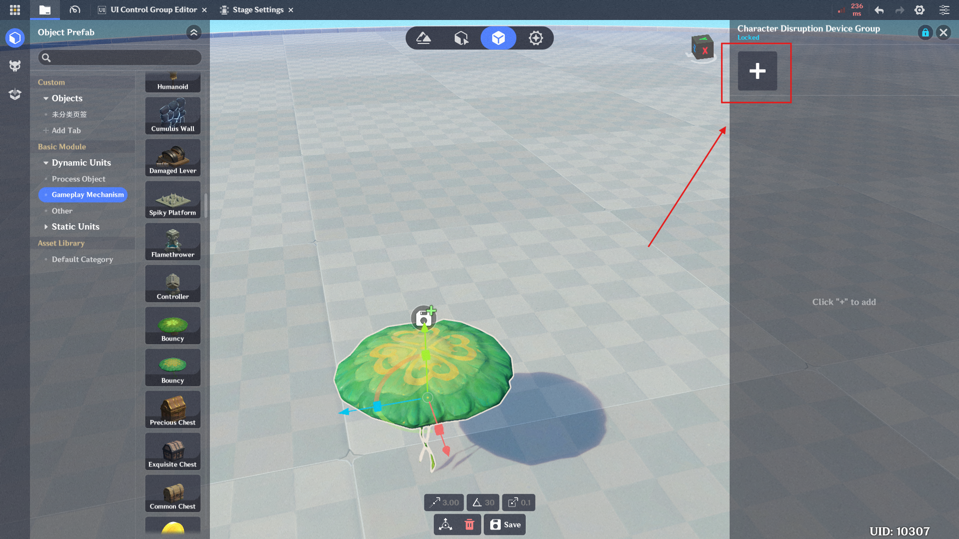 3. [In-Game Editor] Configure panel parameters
