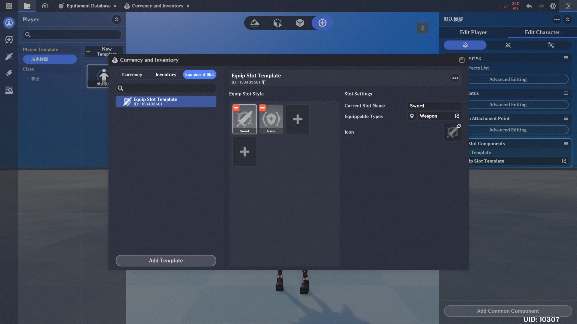 3. [In-Game Editor] Create Equipment