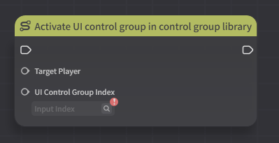 During runtime, UI Control Groups can be created in the Player's ...