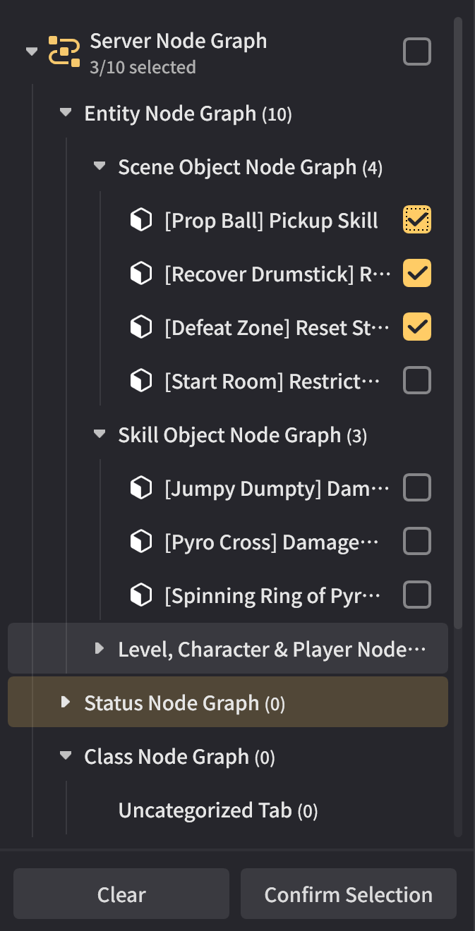 After filtering, when the Stage runs, the selected Node Graph will ...