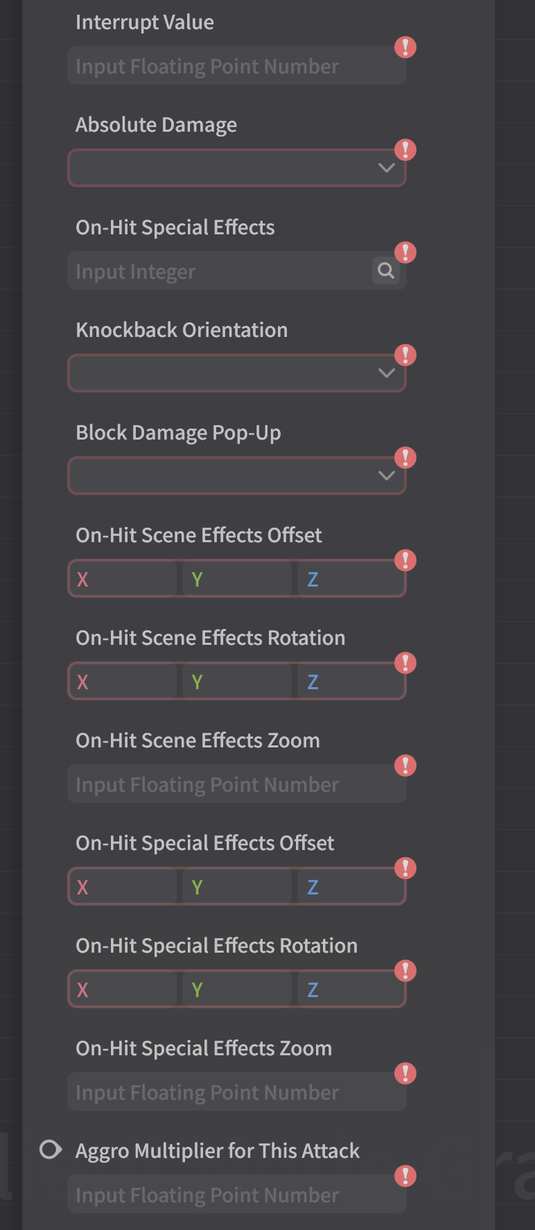 Input Parameter