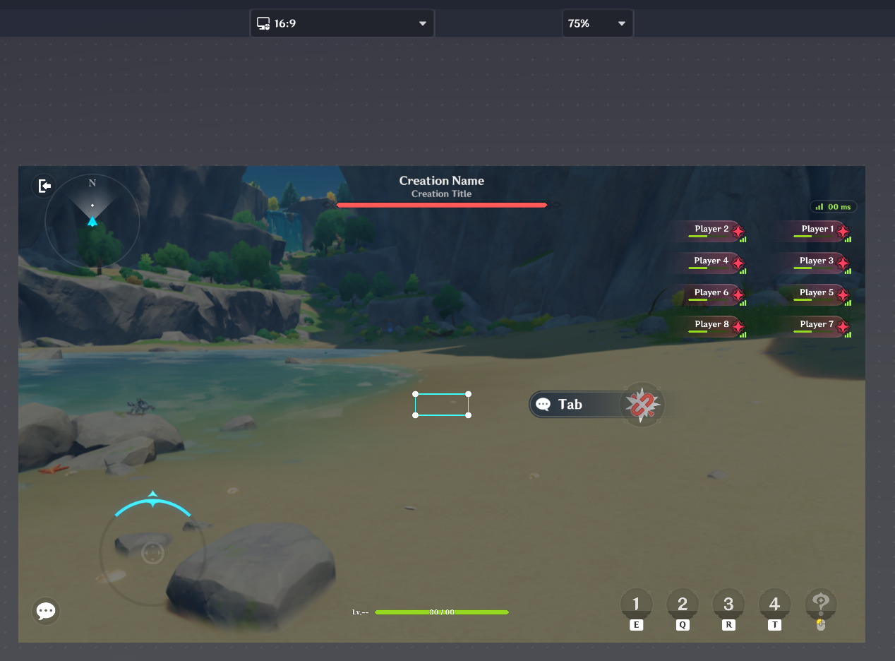 Preview the basic visual effects of the Interface Layout being edited