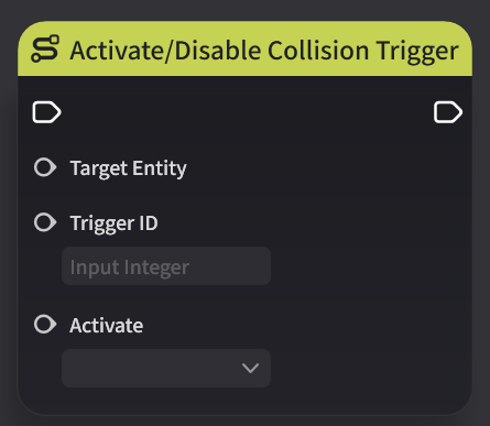 x collision triggers 1 activate disable collision trigger