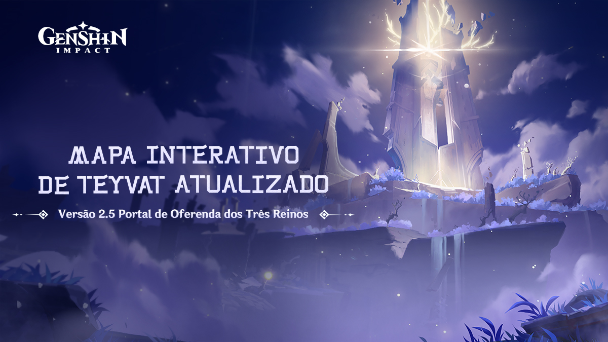 [Mapa Interativo de Teyvat] Disponíveis Agora Novos Pinos na Versão 2.5